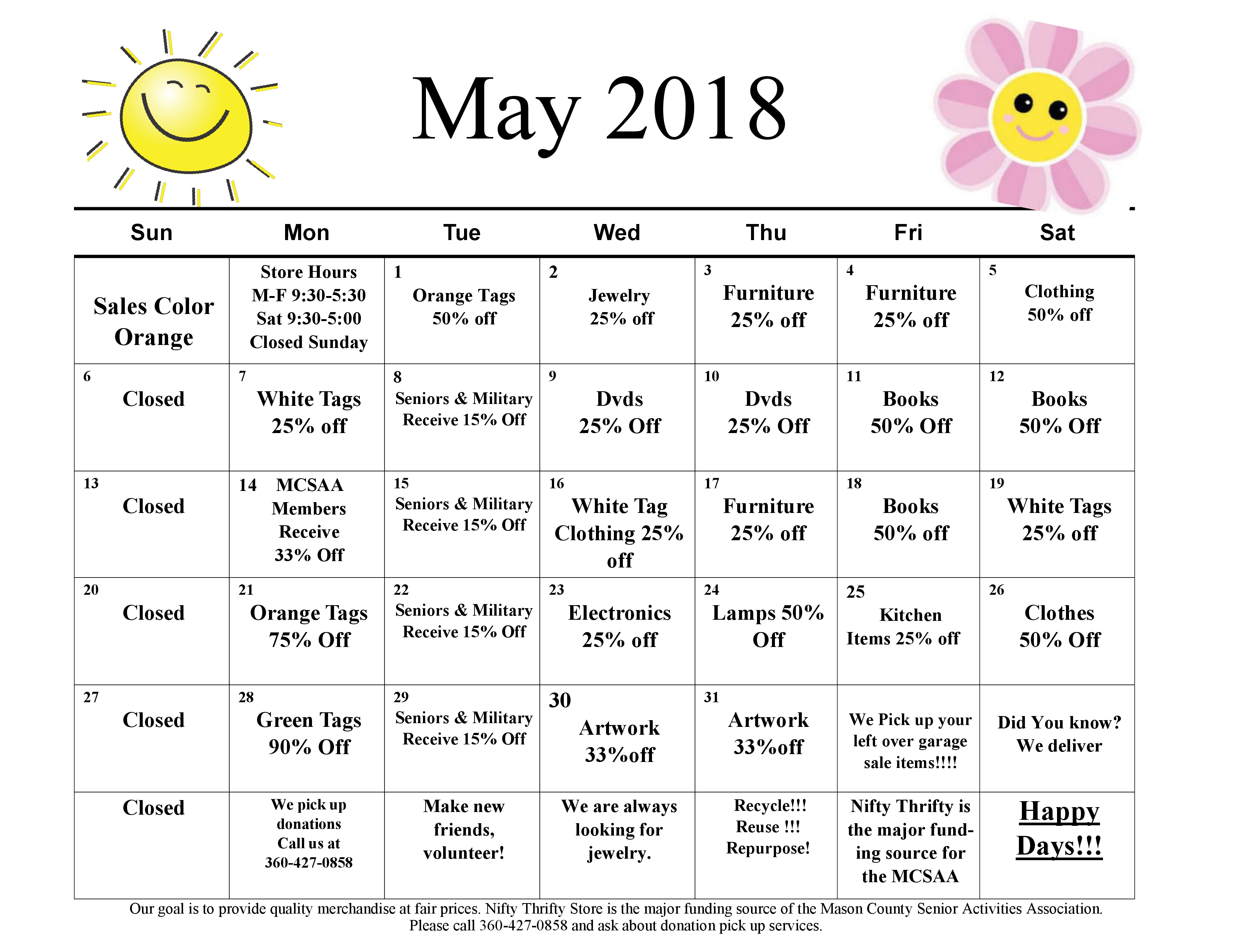 May 2018_Calendar Nifty – Nifty Thrifty Shelton
